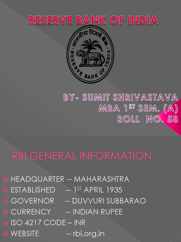 RBI | PDF | Reserve Bank Of India | Central Banks