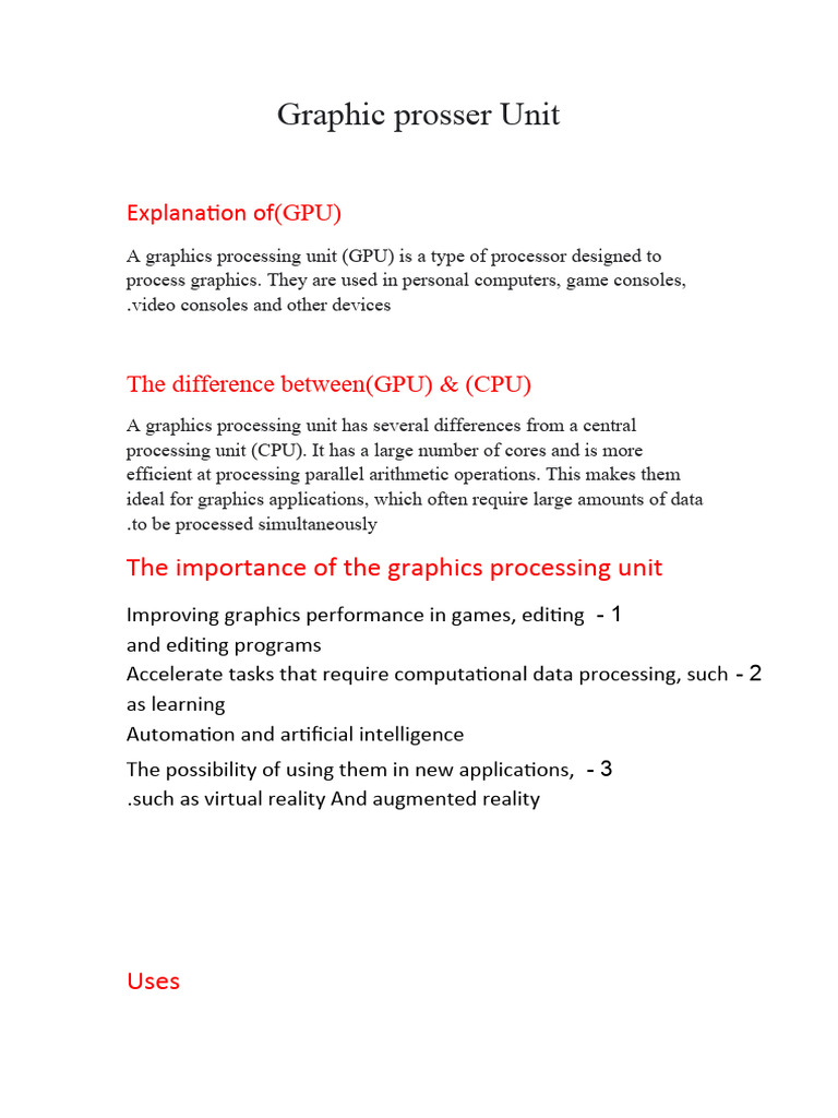 Graphic Prosser Unit | Download Free PDF | Graphics Processing Unit | Central Processing Unit