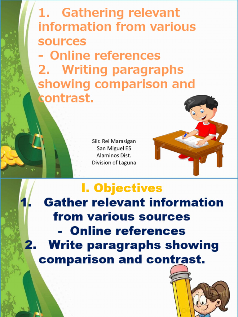 ENGLISH 5 Q2 WEEK 6 Gathering Relevant Information From Various Sources ...