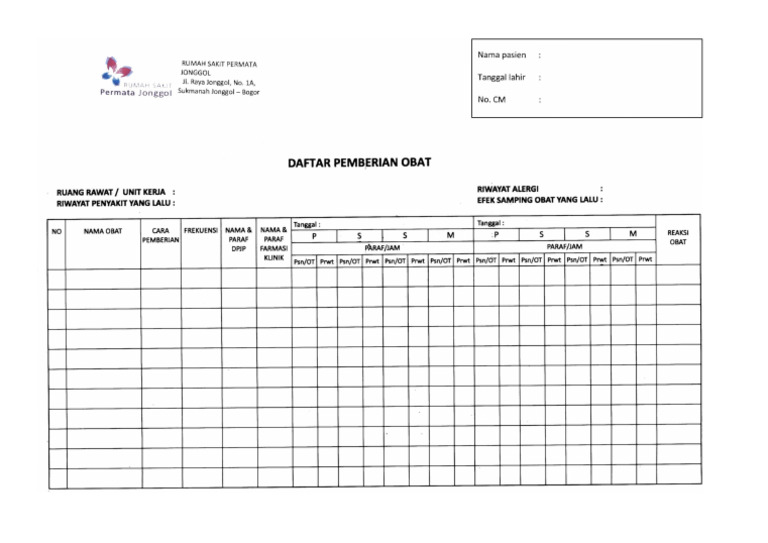 Dokumen Tips Daftar Pemberian Obat Pdf