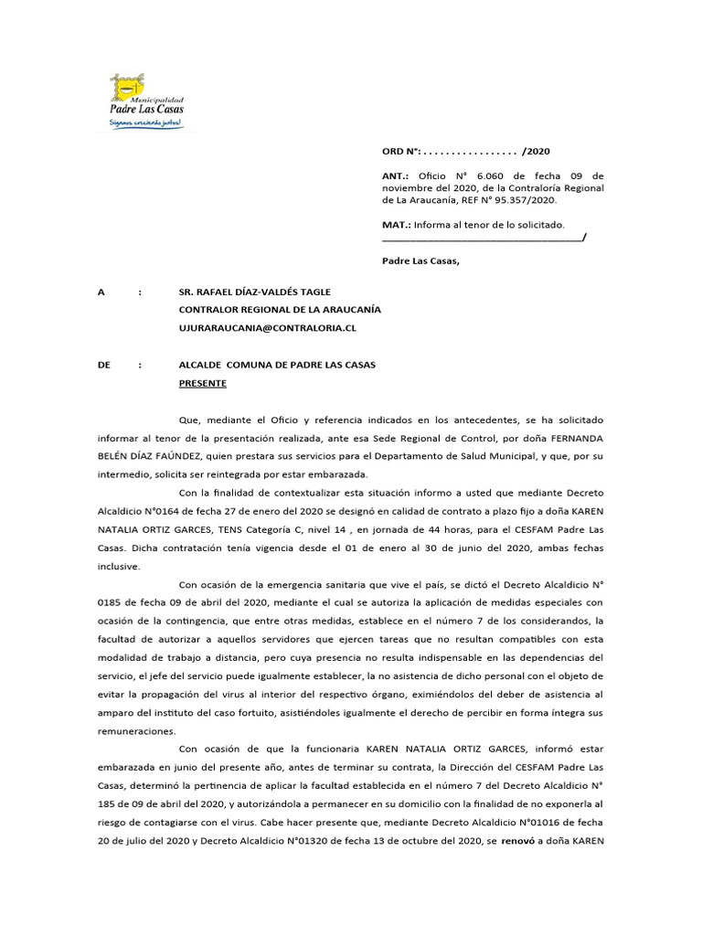 Oficio A Contraloria | PDF | Gobierno