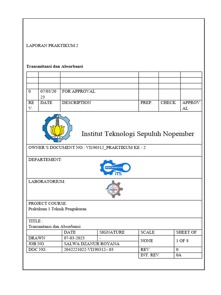 Template E Report P2 Teknik Pengukuran | PDF