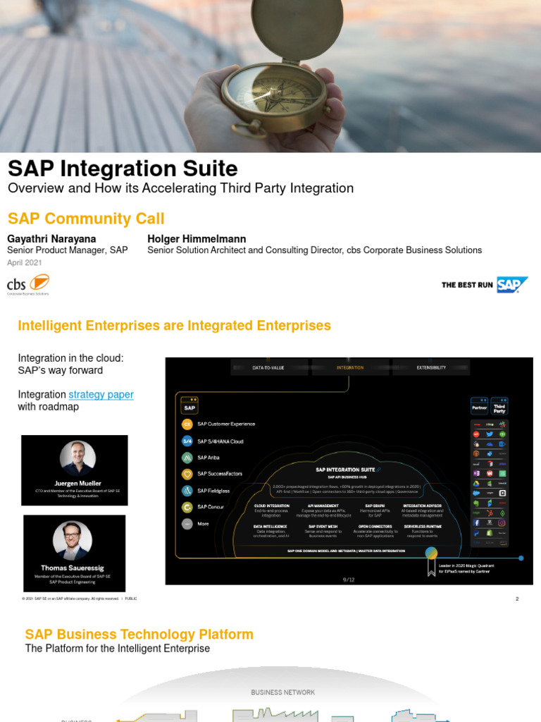 SAP Community Call Presentation For SAP Integration Suite Overview and How Its Accelerating ...