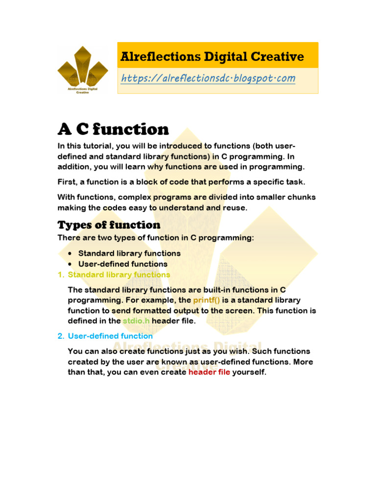 ADC - C Functions | PDF | Variable (Computer Science) | Programming ADC - C Functions | PDF | Variable (Computer Science) | Programming