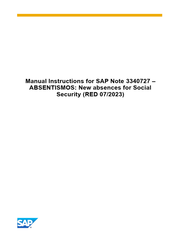Manual Instructions For SAP Note 3340727 | PDF | Business
