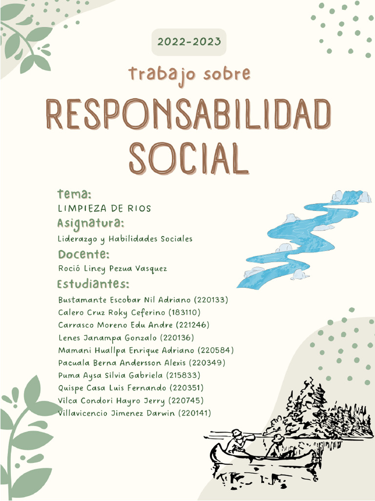 Informe de Responsabilidad Social | PDF | Residuos | La contaminación del agua