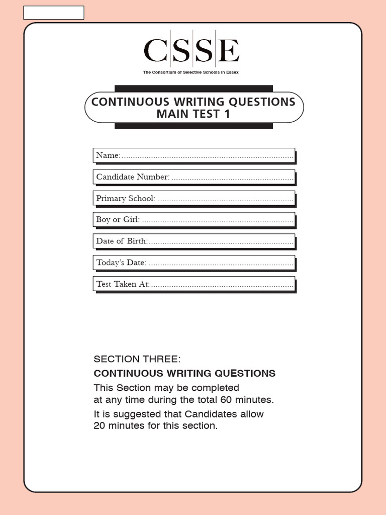 English Continuous Writing Paper 202 Entry For Publication | PDF ...