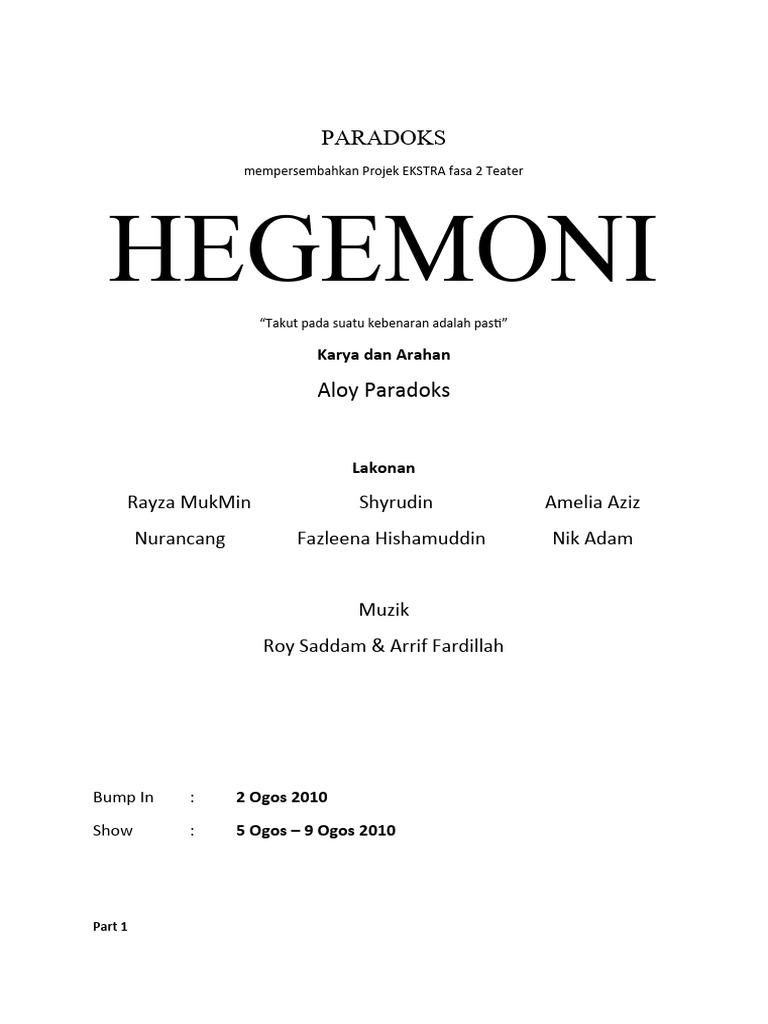 Teater Hegemoni: Kisah Keberanian | PDF | Agama & Spiritualitas