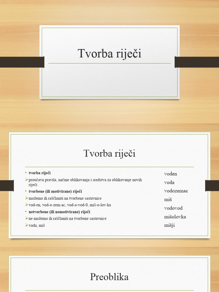 Tvorba Riječi | PDF