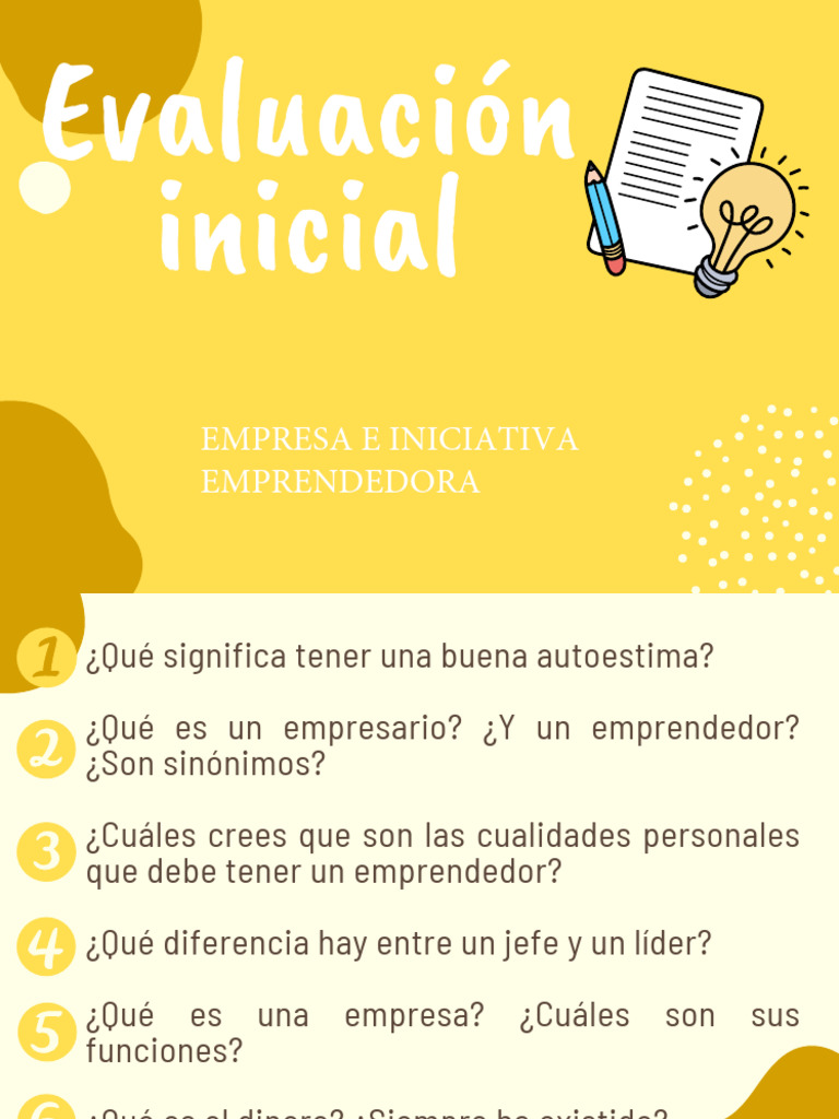 Evaluación Inicial | PDF Evaluación Inicial | PDF