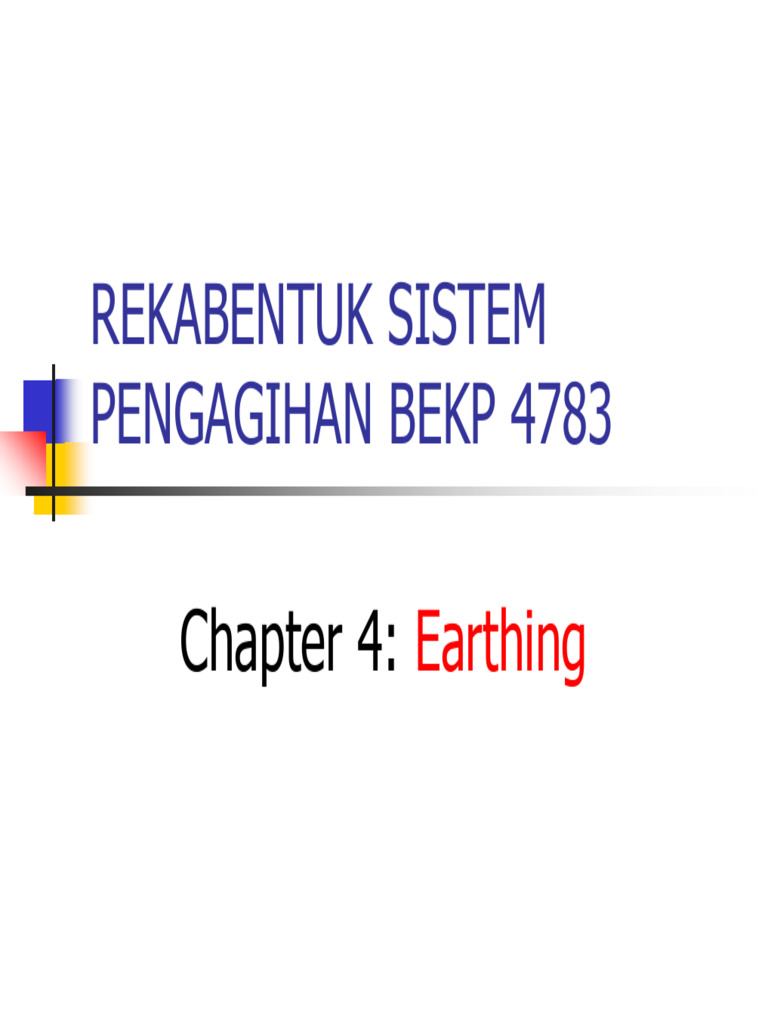 Slide Earthing | PDF | Components | Electrical Engineering