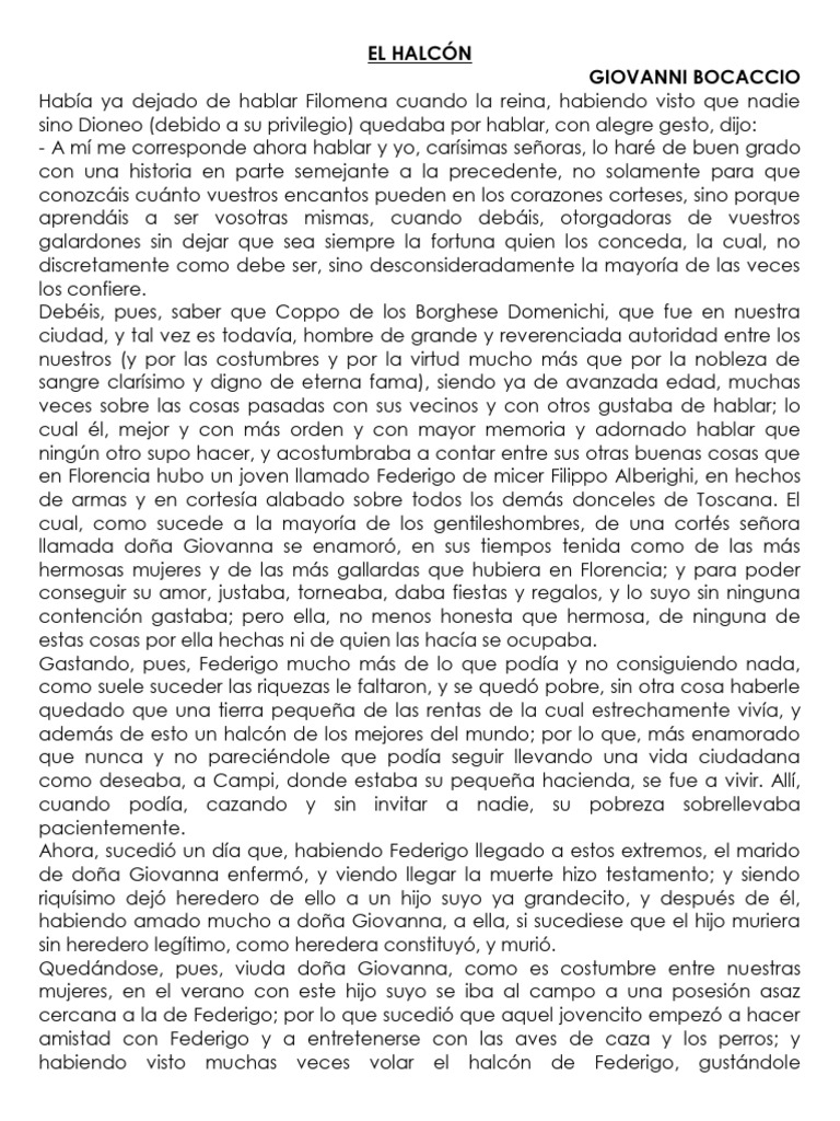 El Halcón | PDF | Amor