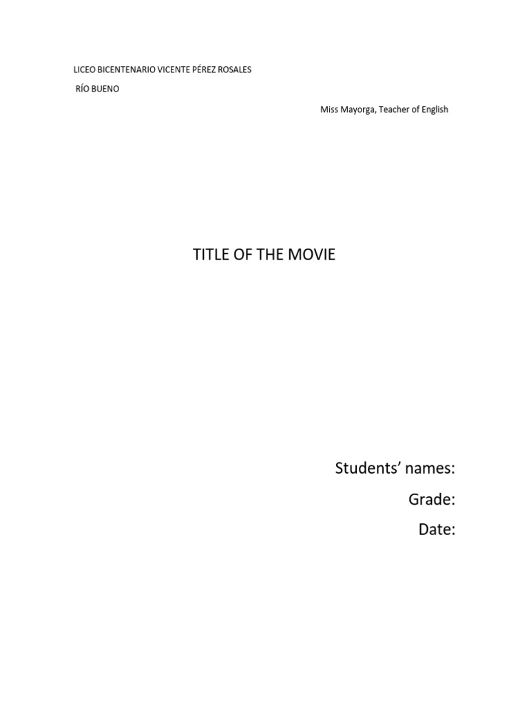 Format of Short Movie Script | PDF