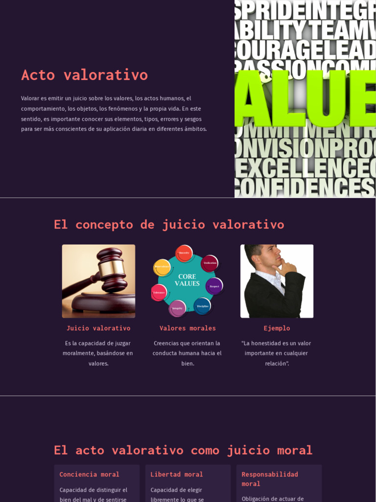 Acto Valorativo | PDF | Moralidad | Autonomía