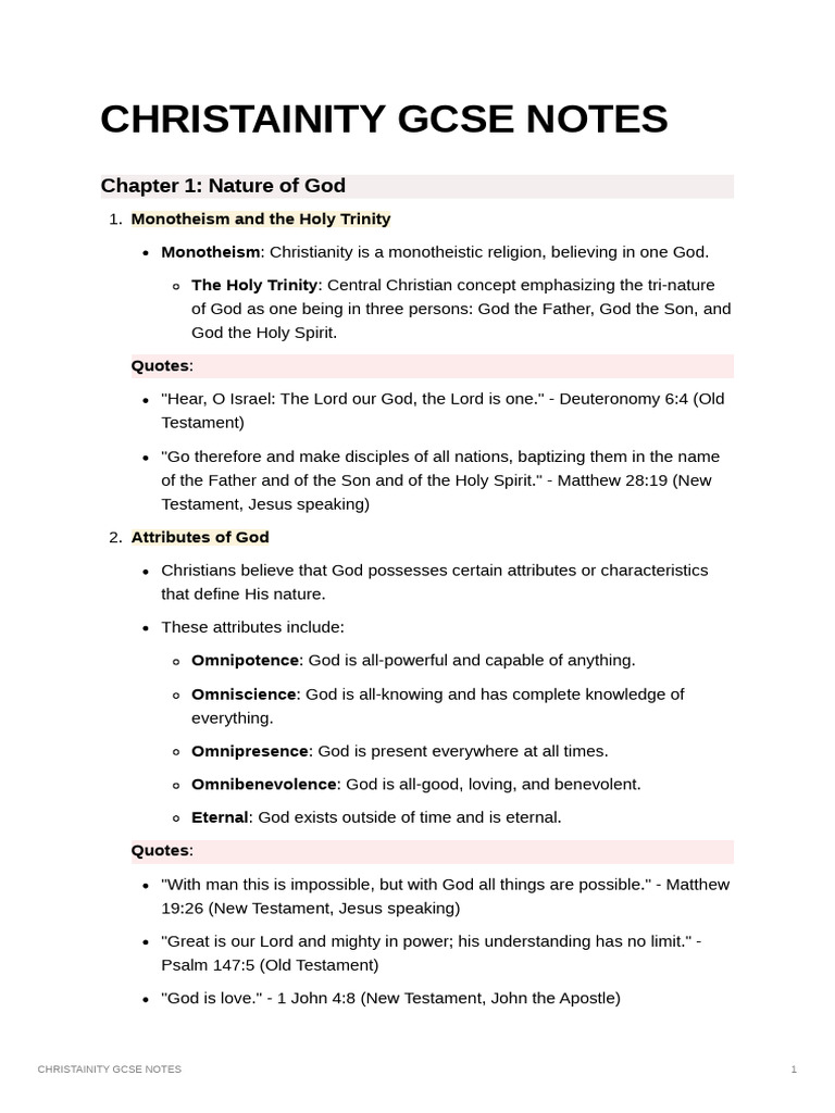 Christainity Gcse Notes | PDF | Eternal Life (Christianity) | Last Judgment