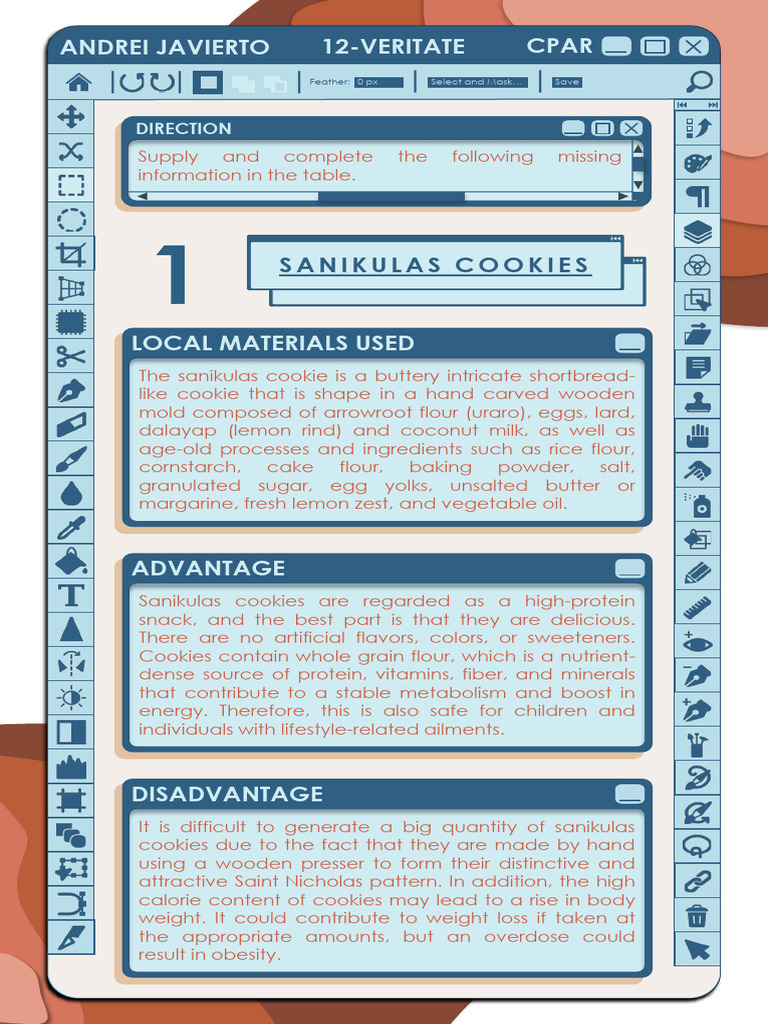 Veritate - Javierto, Andrei S. - Quarter 2 Week 4 Activity 4 (CPAR) | PDF | Flour | Cakes