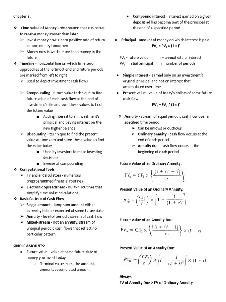 FM 5 | PDF | Present Value | Interest