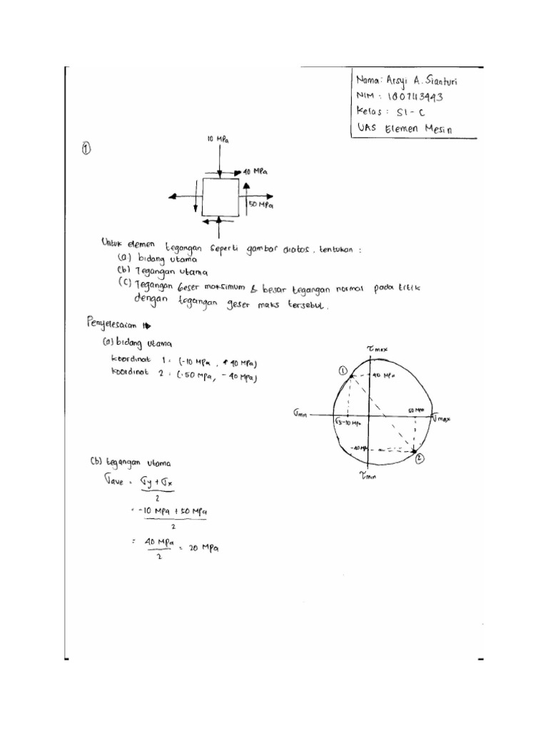 Arsyi A. Sianturi - 1807113443 - Uas Elemen Mesin | PDF