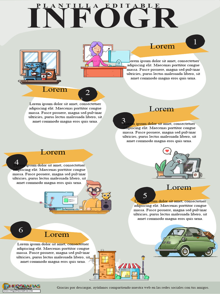 Plantilla de Infografia en Word 32 | PDF