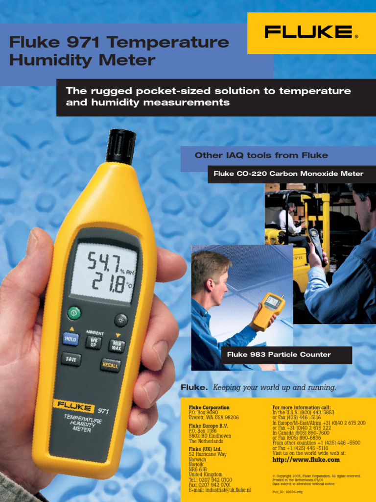 Fluke 971 | PDF | Humidity | Metrology