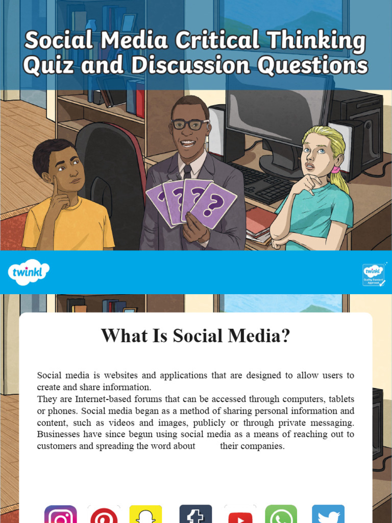 Social Media Critical Thinking | PDF | Popular Culture & Media Studies ...