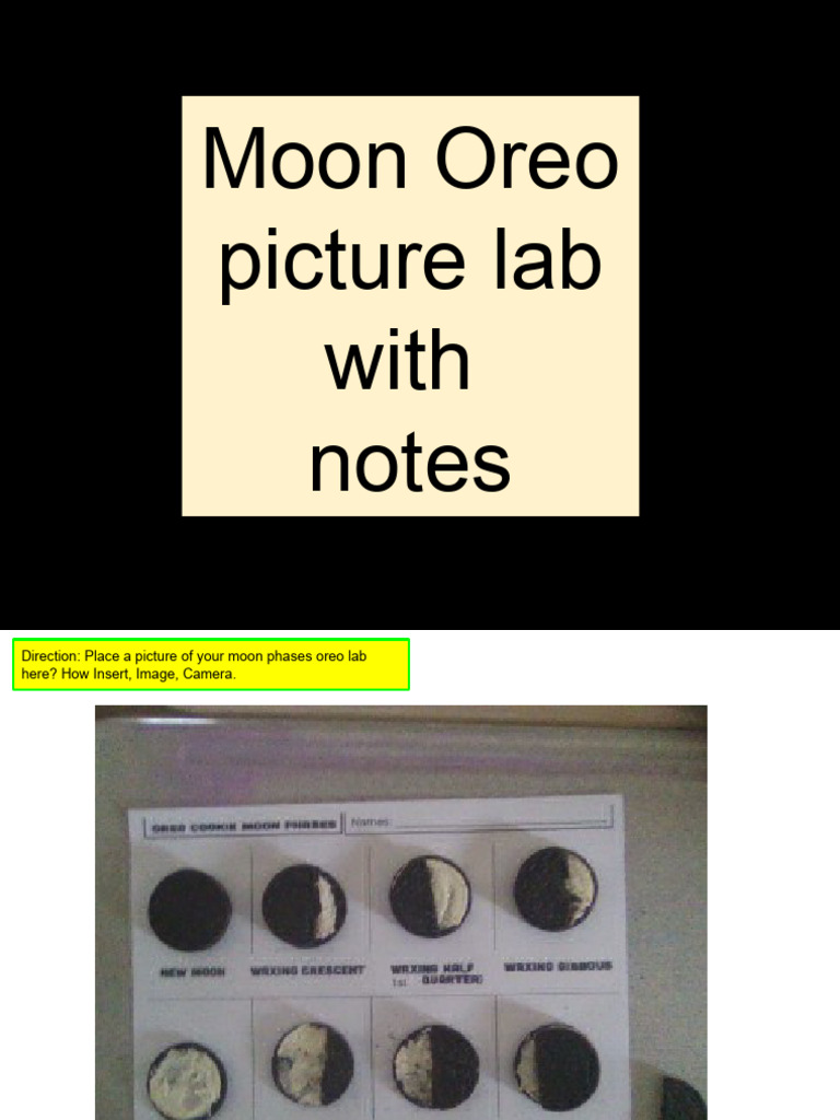 Moon Oreo Picture Lab With Notes | PDF