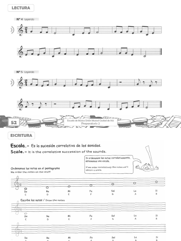 Fichas práctica solfeo 1 | PDF