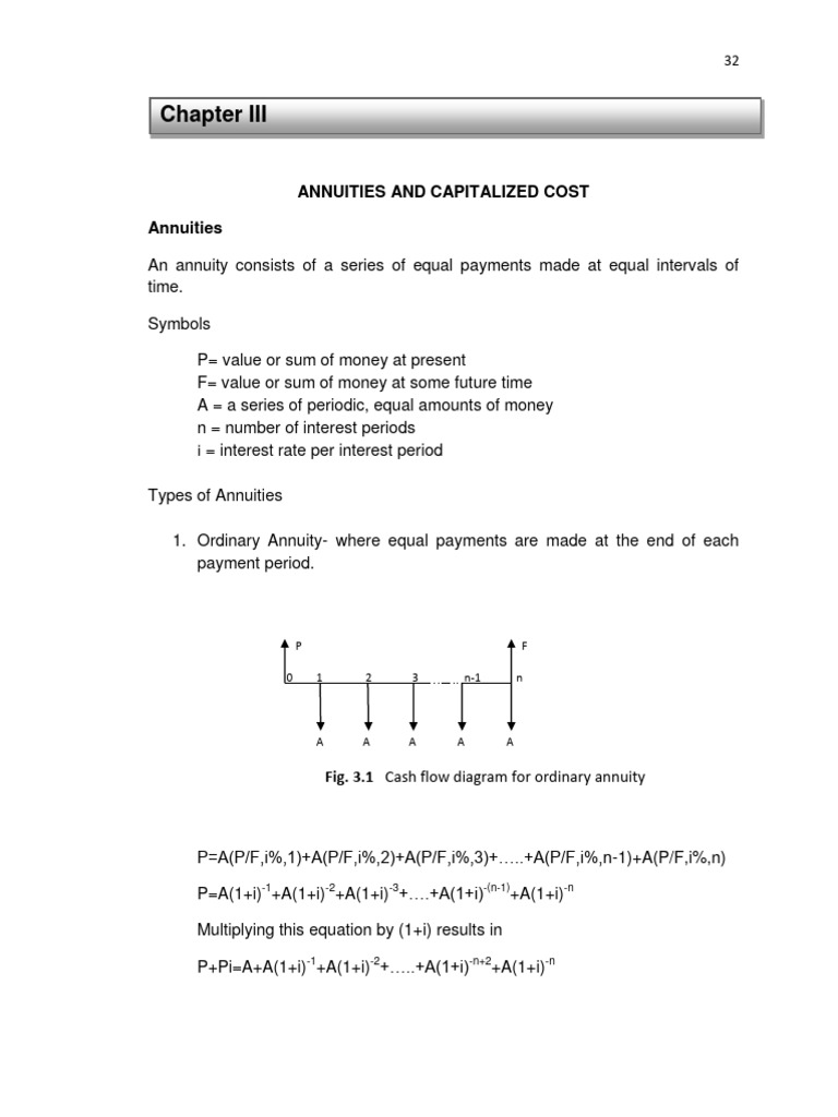 ECON+313+Unit++III+-+Annuities+and+Capitalized+Cost | PDF | Present Value | Interest