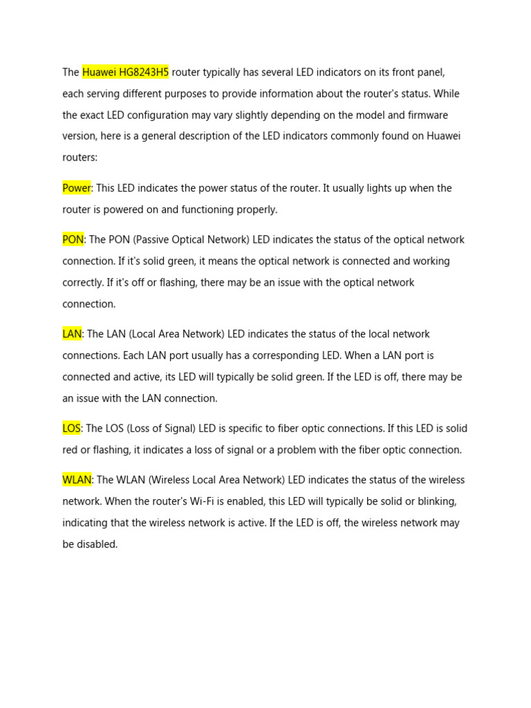 Led Indicator On Huawei and ZTE, Modem | PDF | Computer Network | Wi Fi