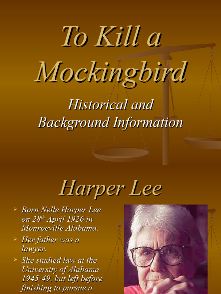 Harper Lee's To Kill a Mockingbird Overview | PDF | Harper Lee | To ...