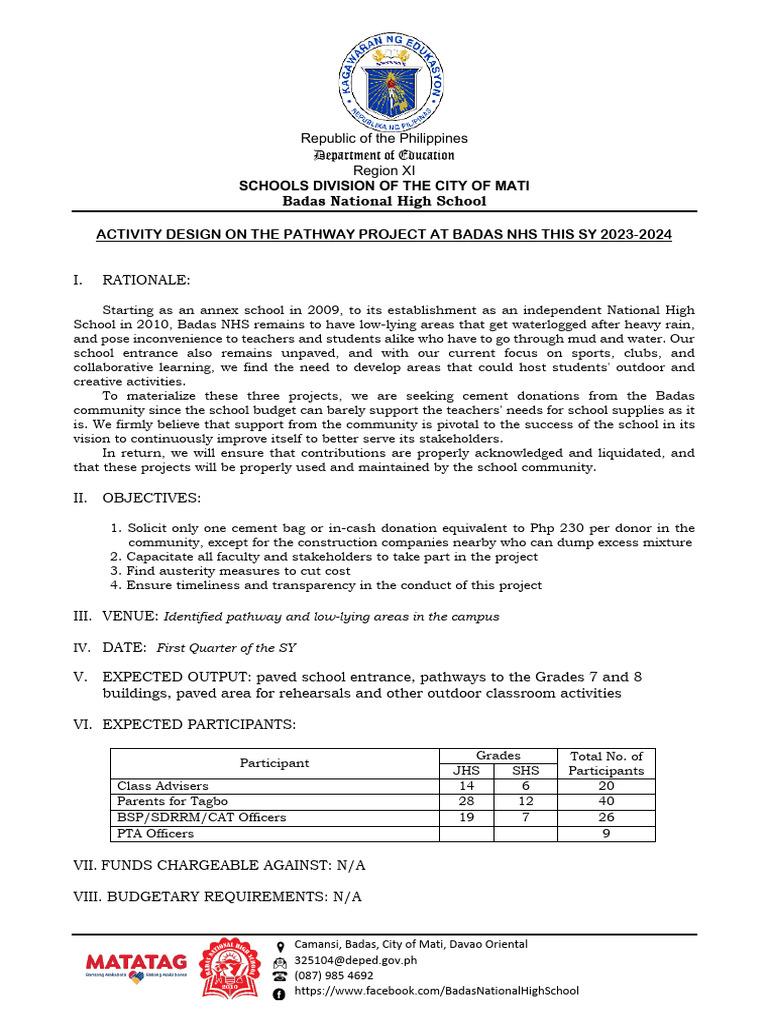 Activity Design Pathway | PDF