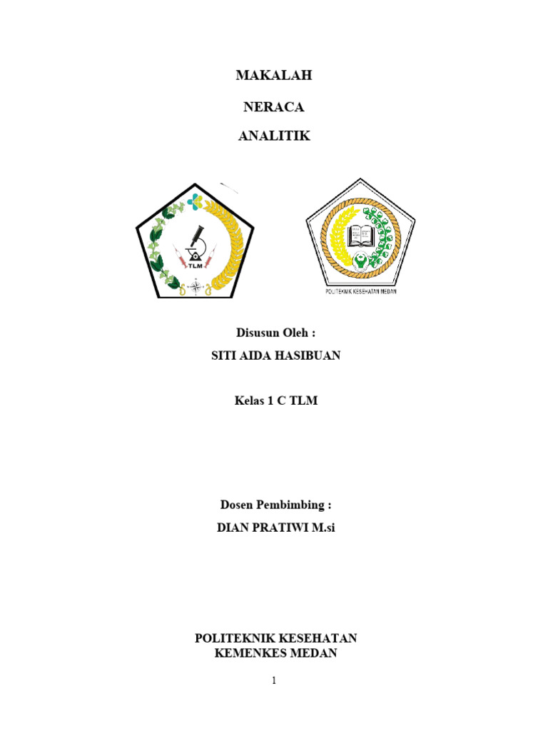 Siti Aida Hasibuan 1C Makalah Neraca | PDF