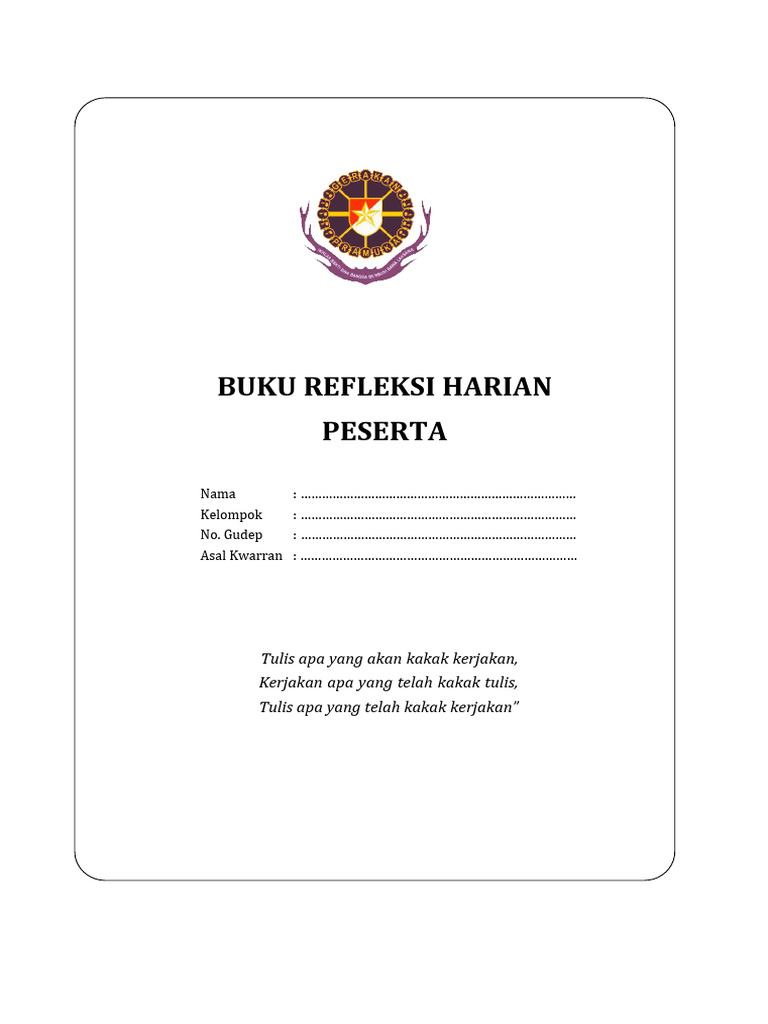 Buku Refleksi Harian Peserta Pdf