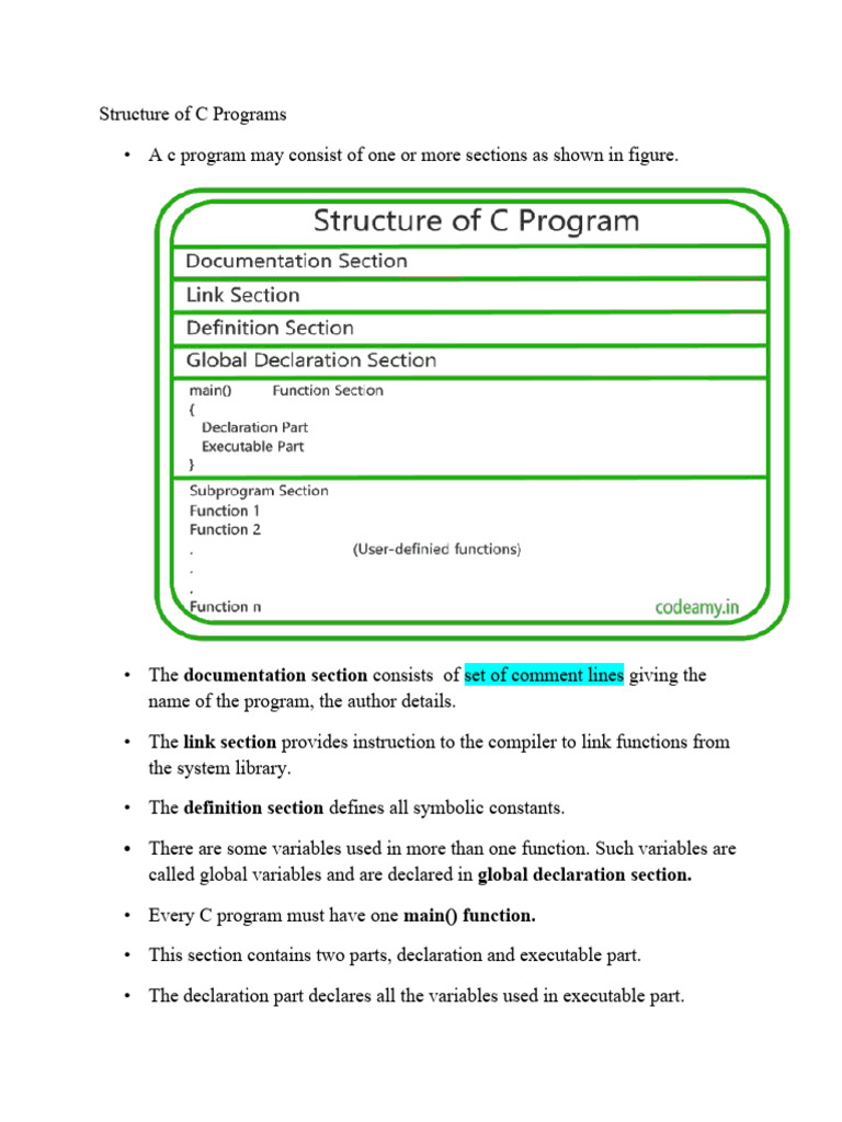 Structure of C | PDF | Computers