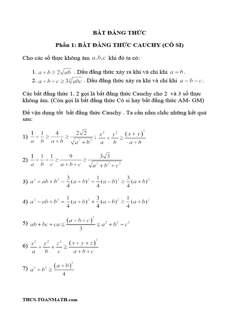 Chuyen de Bat Dang Thuc On Thi Vao Lop 10 | PDF