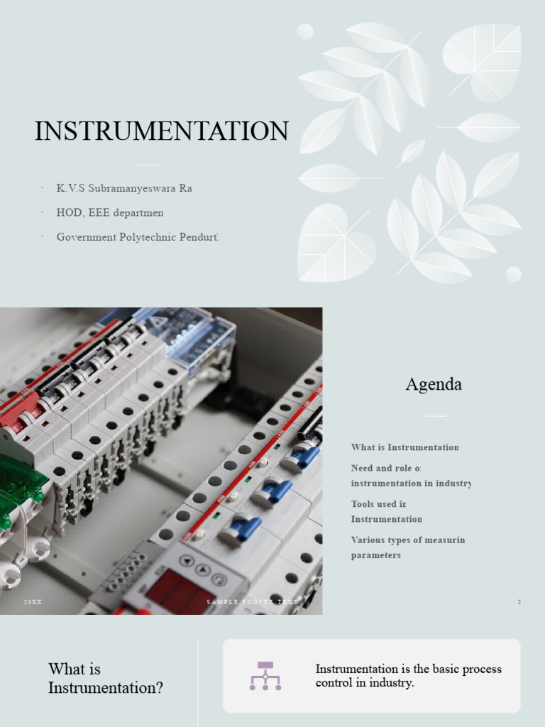 Instrumentation Presentation | PDF | Flow Measurement | Instrumentation