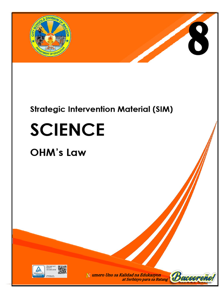 C008 Science 8 Sim Ohm S Law Pdf Electrical Resistance And