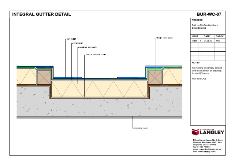 Integral Gutter Detail Drawing | PDF | Technology & Engineering