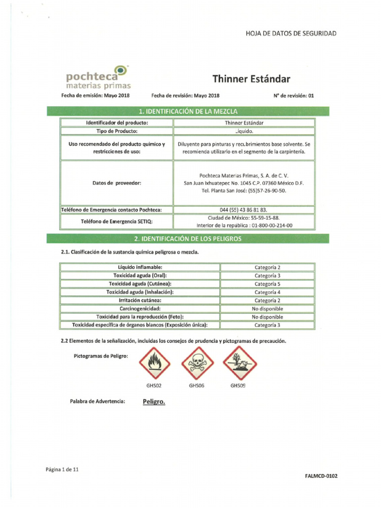 Thinner Estandar | PDF