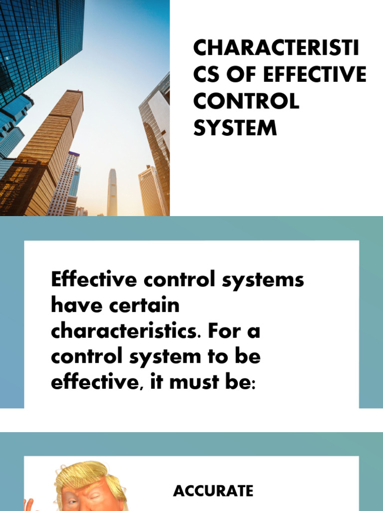 CHARACTERISTICS OF EFFECTIVE CONTROL SYSTEM | PDF | Business ...