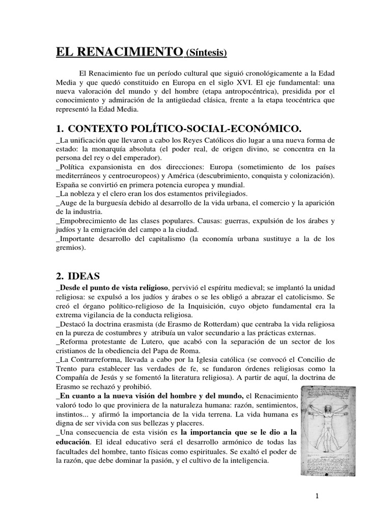 Renacimiento y Barroco | PDF