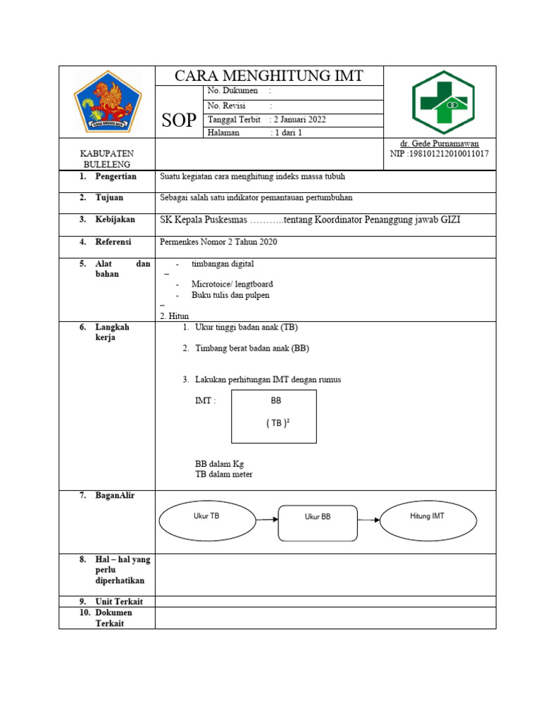 Cara Menghitung Imt | PDF