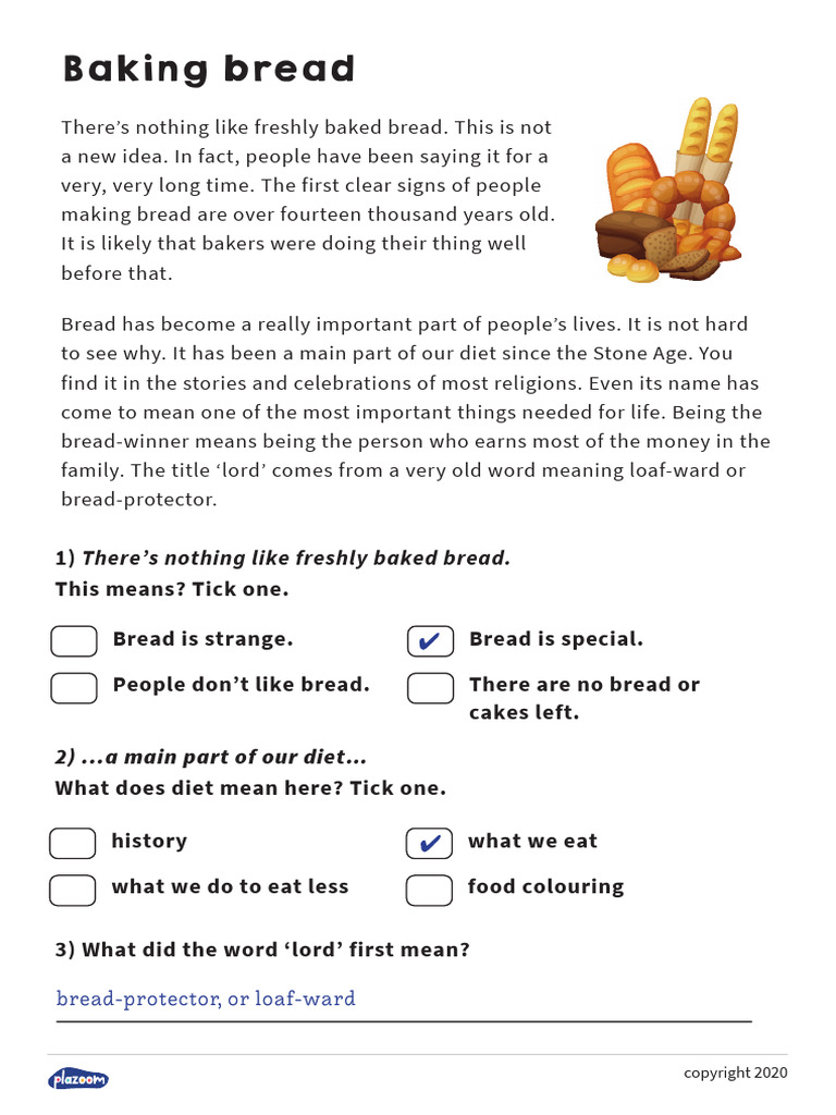 Baking Bread - Answers | PDF | Breads | Flour