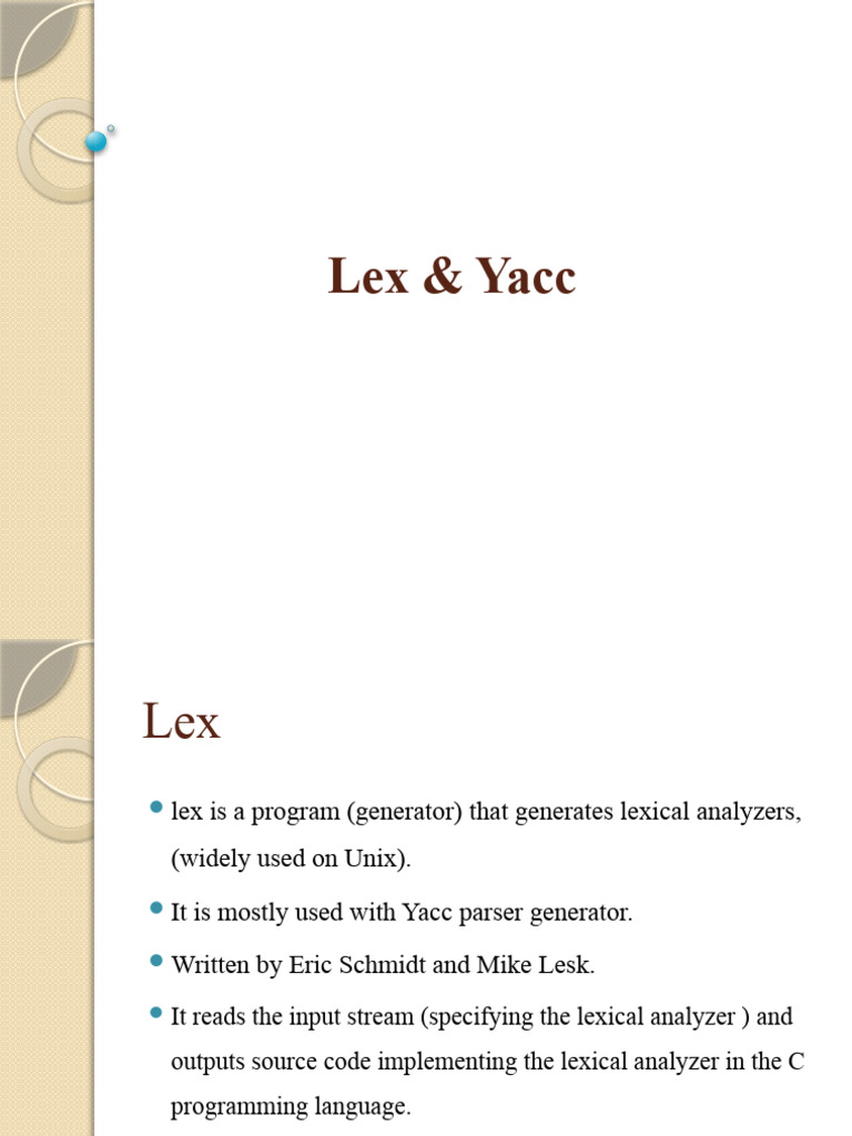 Lex Yaac | PDF | Programming | Computer Program