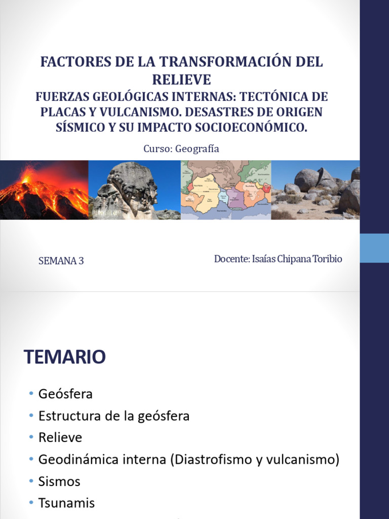 Transformación del Relieve Terrestre | PDF | Placas tectónicas | Temblores