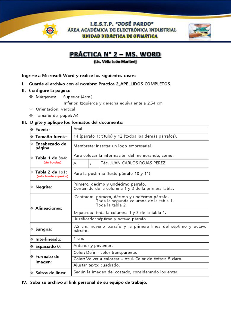 Práctica 2 - Memorando | PDF