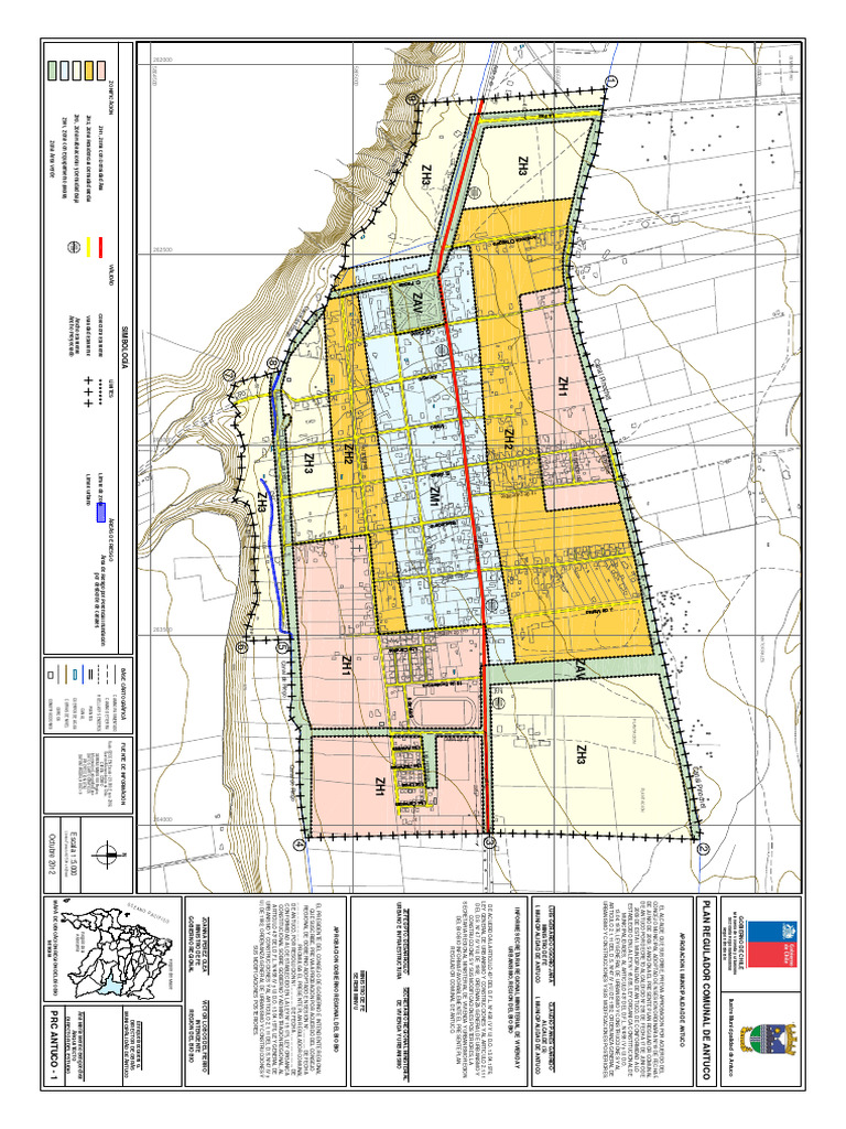 Plano PRC Antuco | PDF | Geodesia | Datos geográficos e información