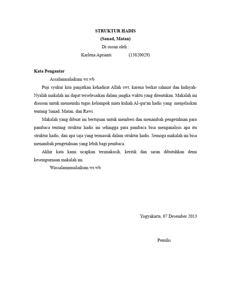 Struktur Hadis | PDF