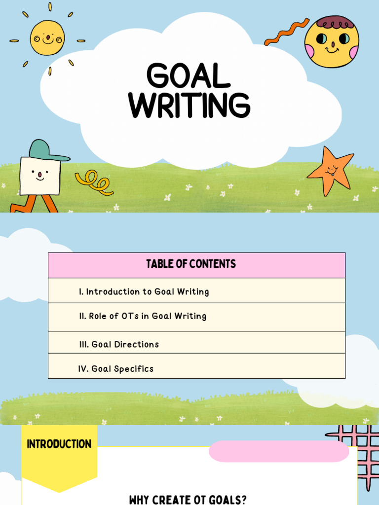 Occupational Therapy Goal Writing Guide | PDF | Career & Growth