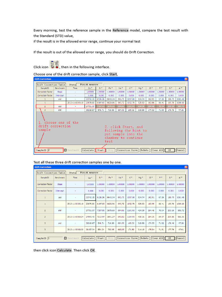 Drift Correction Procedure Guide | PDF | Business